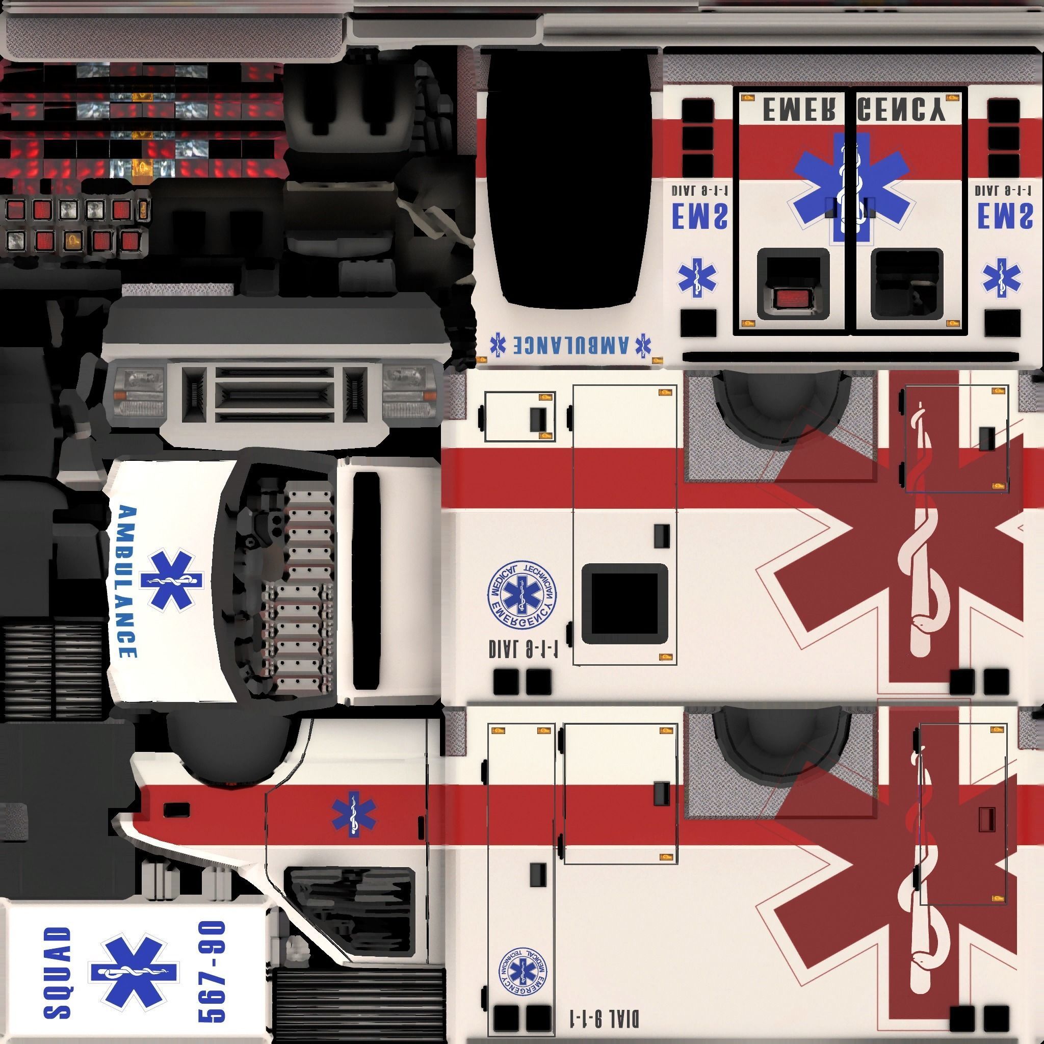 3D model ambulance VR / AR / low-poly | CGTrader