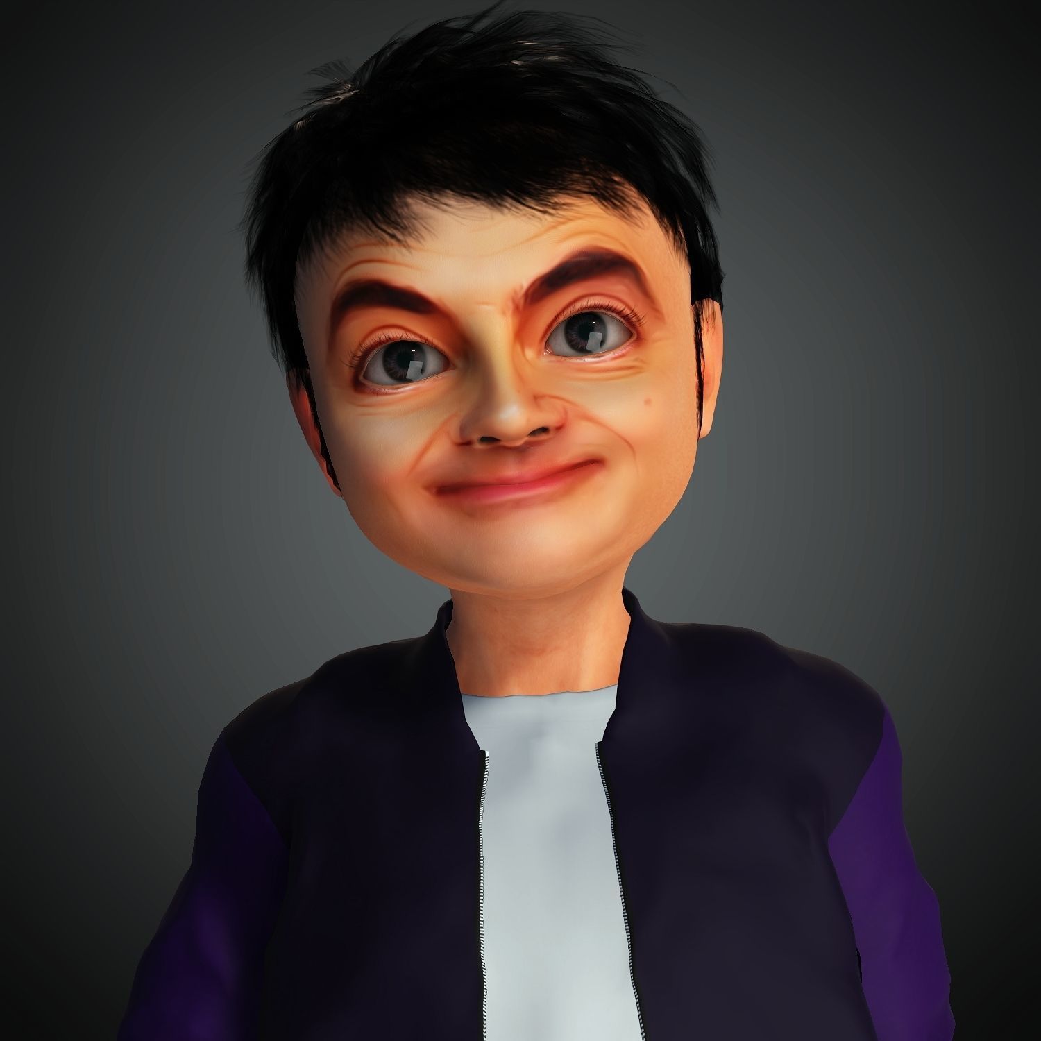 Mr Bean 3D Cartoon Character Model Blender Maya Iclone 3D model ...