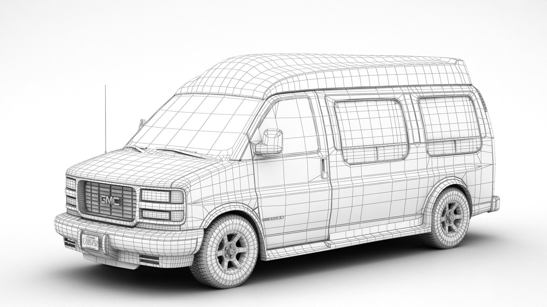 GMC Savana Conversion Van 1997 3D model | CGTrader
