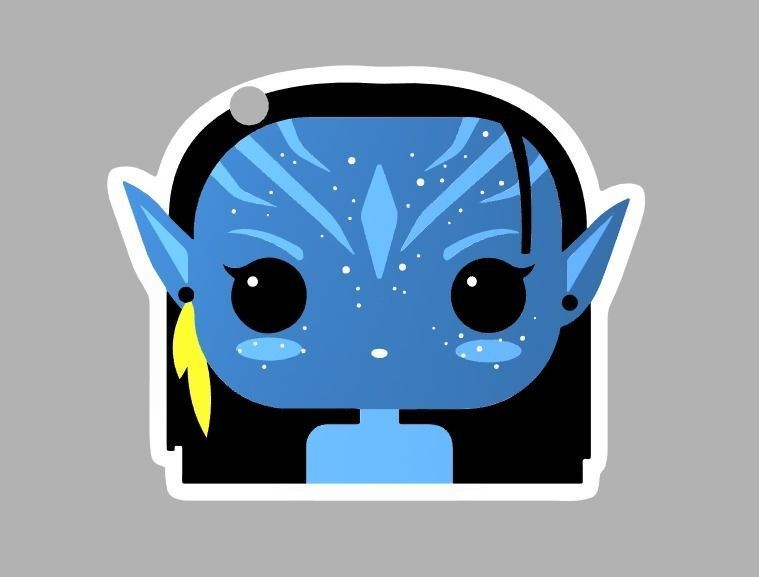 AVATAR KEYCHAIN CUTE 3D model 3D printable | CGTrader