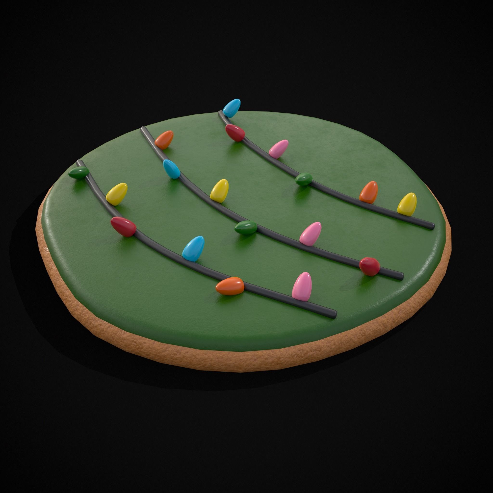 3D model Christmas Lights Cookie VR / AR / low-poly | CGTrader