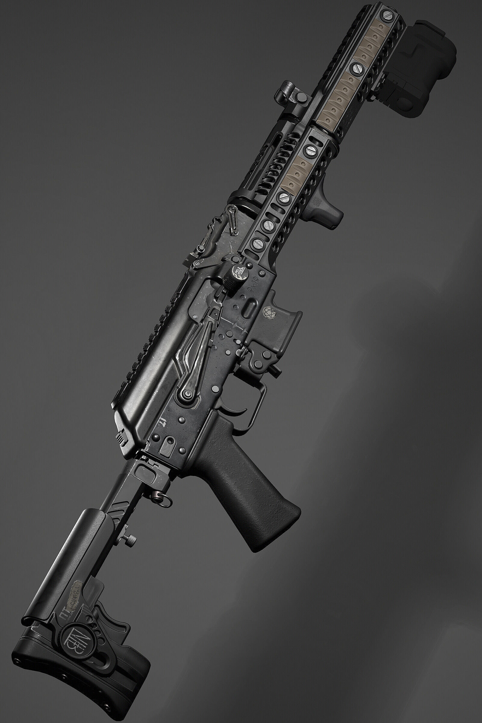 3D model PP-19-01 Vityaz various attachments VR / AR / low-poly | CGTrader