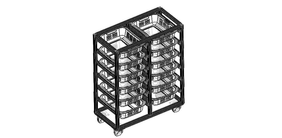 Aluminium Profile Storage Rack 3D model | CGTrader