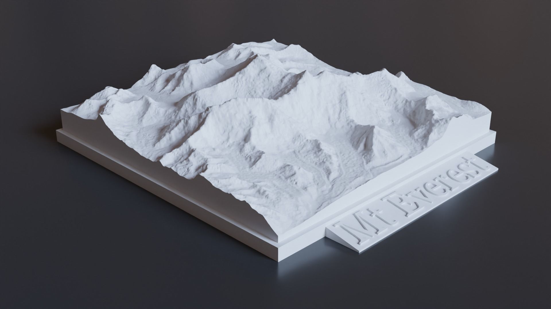 Mount Everest 3D Print Model 3D model 3D printable | CGTrader