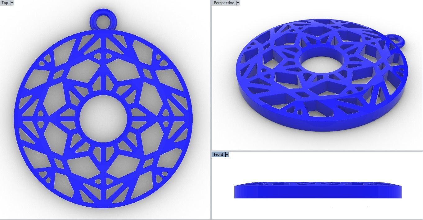 SAUTA GOLD PENDANT 3D model 3D printable | CGTrader