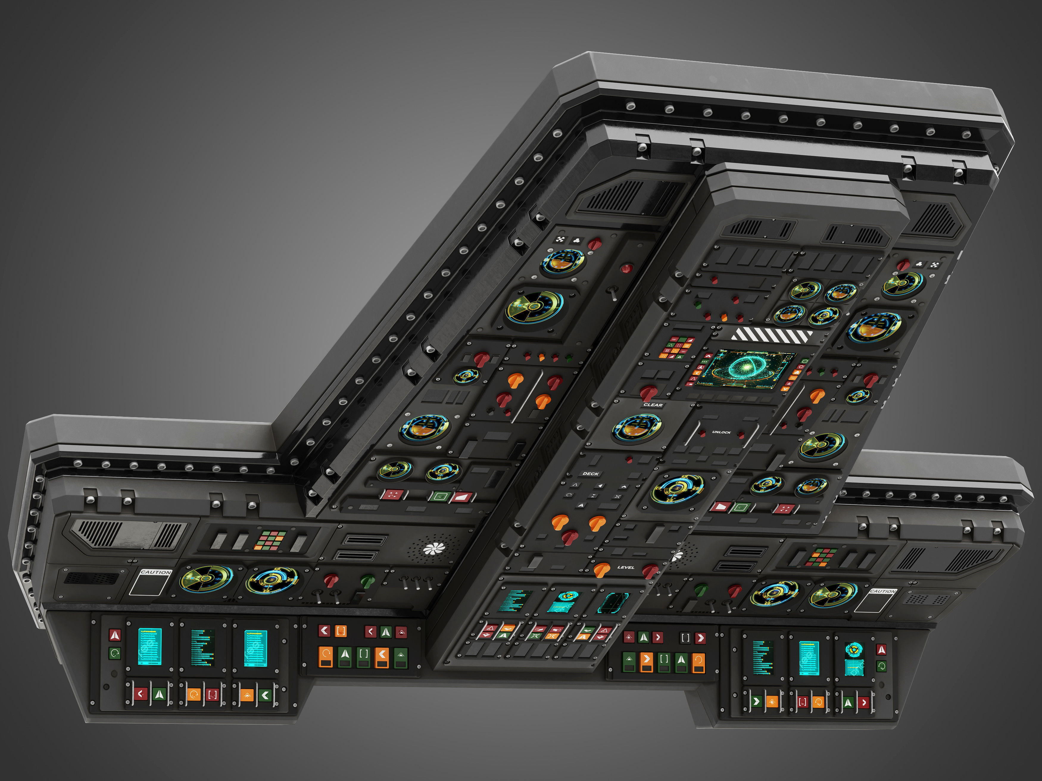 Spaceship control panel 3D model | CGTrader
