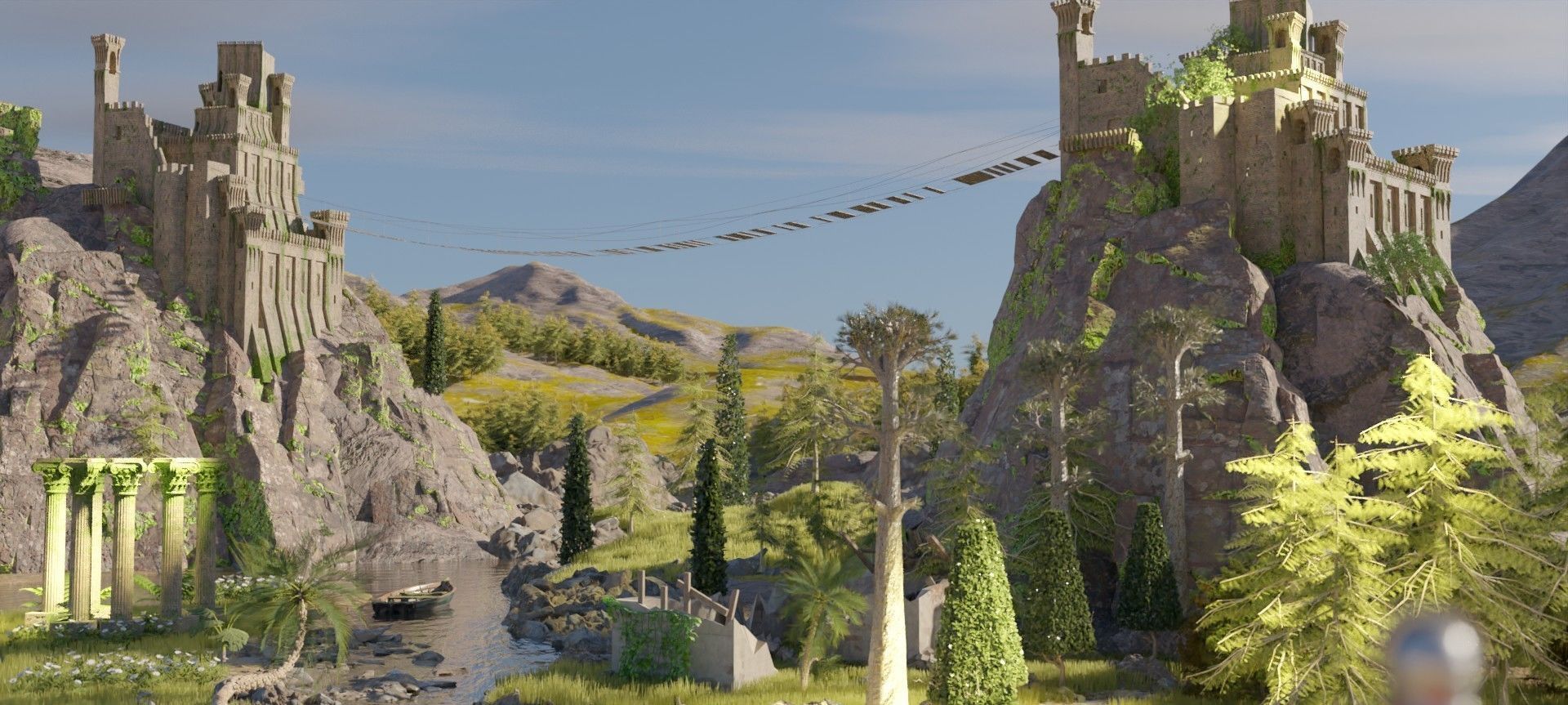 medieval castle scene made in blender 3D model | CGTrader