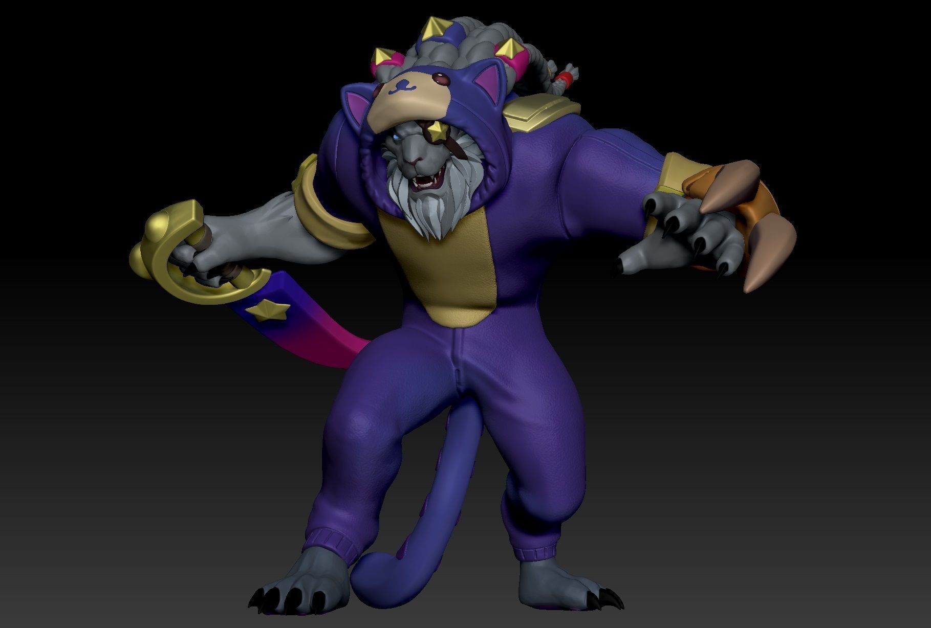 League of Legends Pretty Kitty Rengar 3D model 3D printable | CGTrader