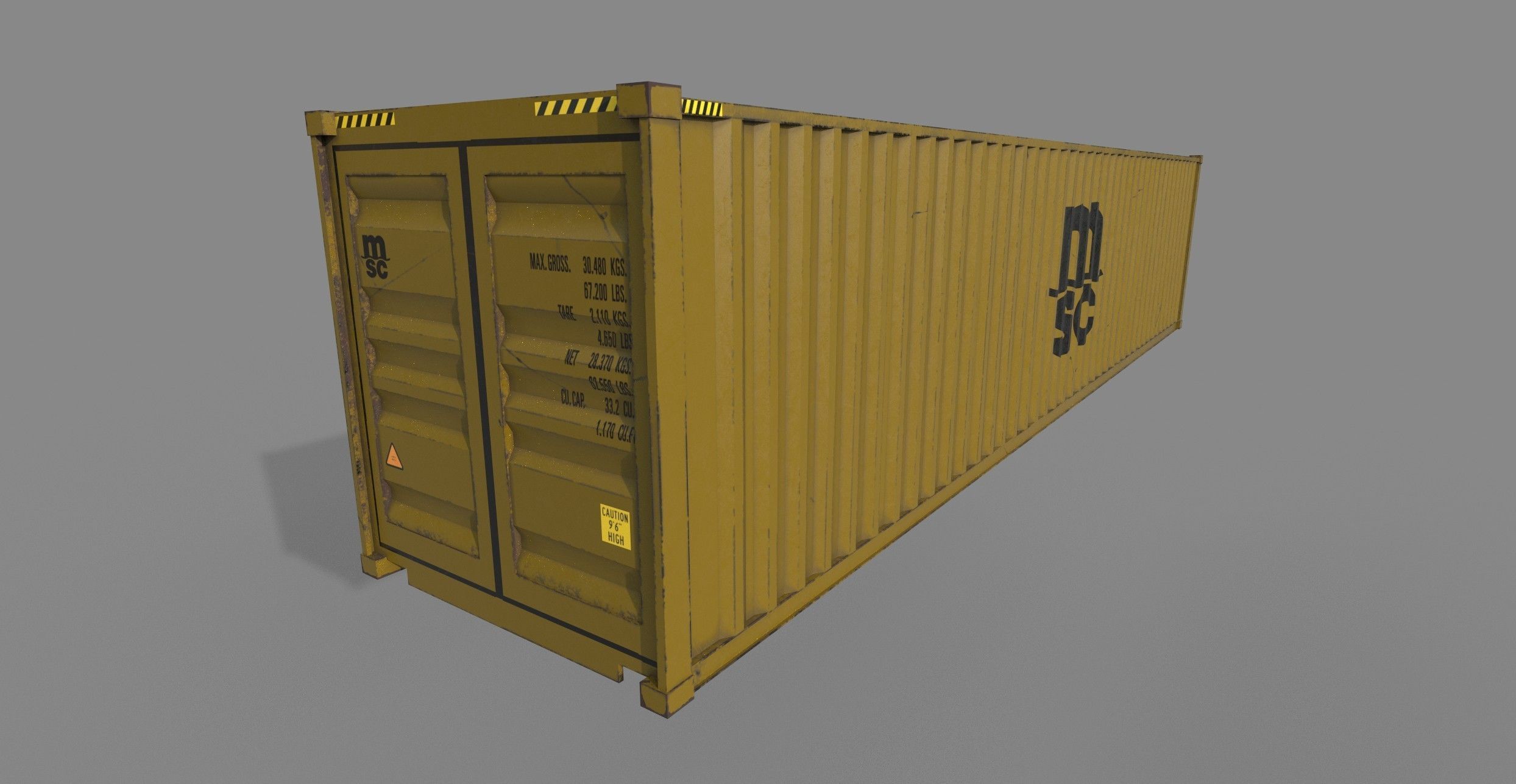 3D model Low-Poly Painted Container VR / AR / low-poly | CGTrader