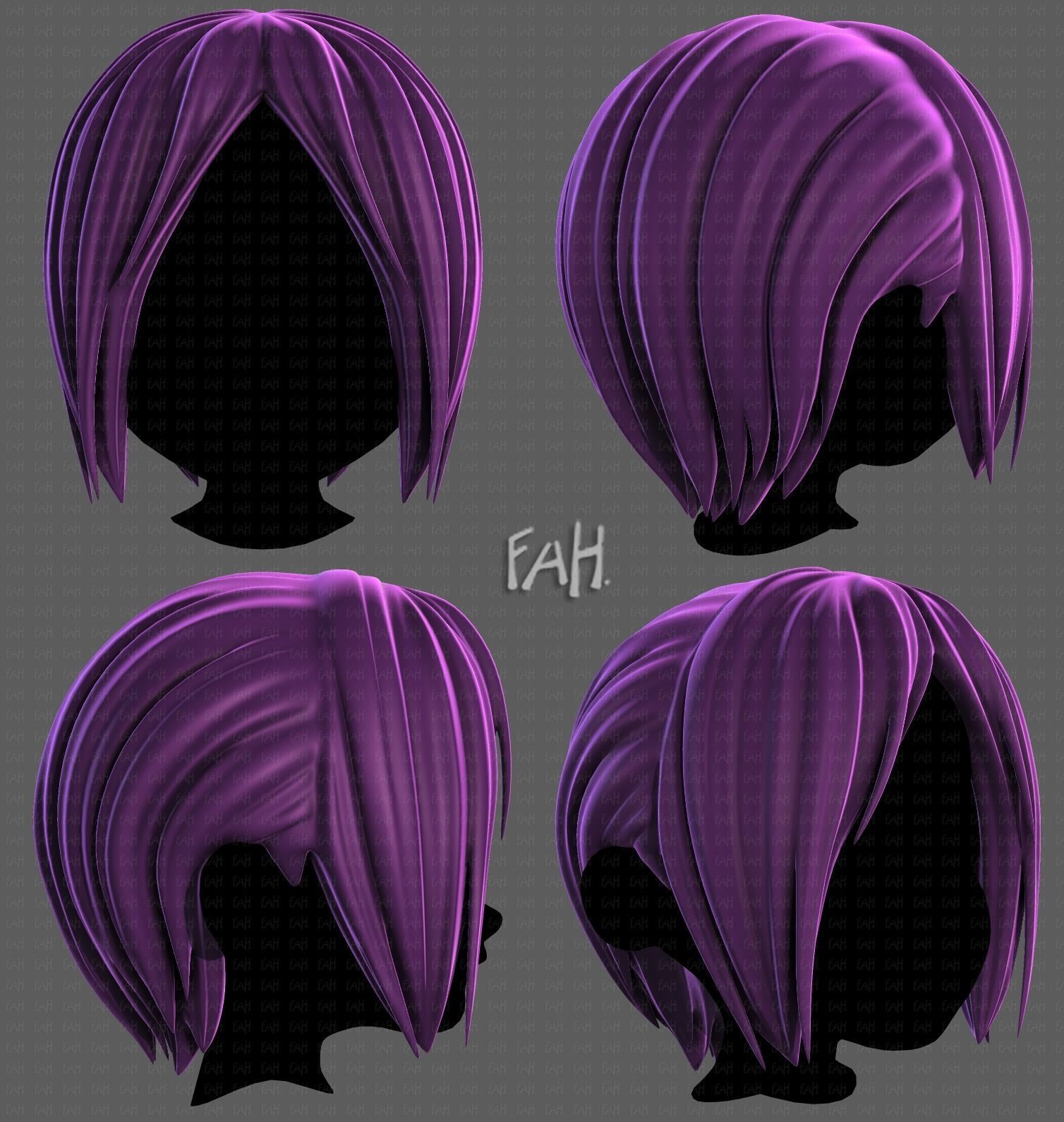 3D model 3D Hair style for boy V101 VR / AR / low-poly | CGTrader