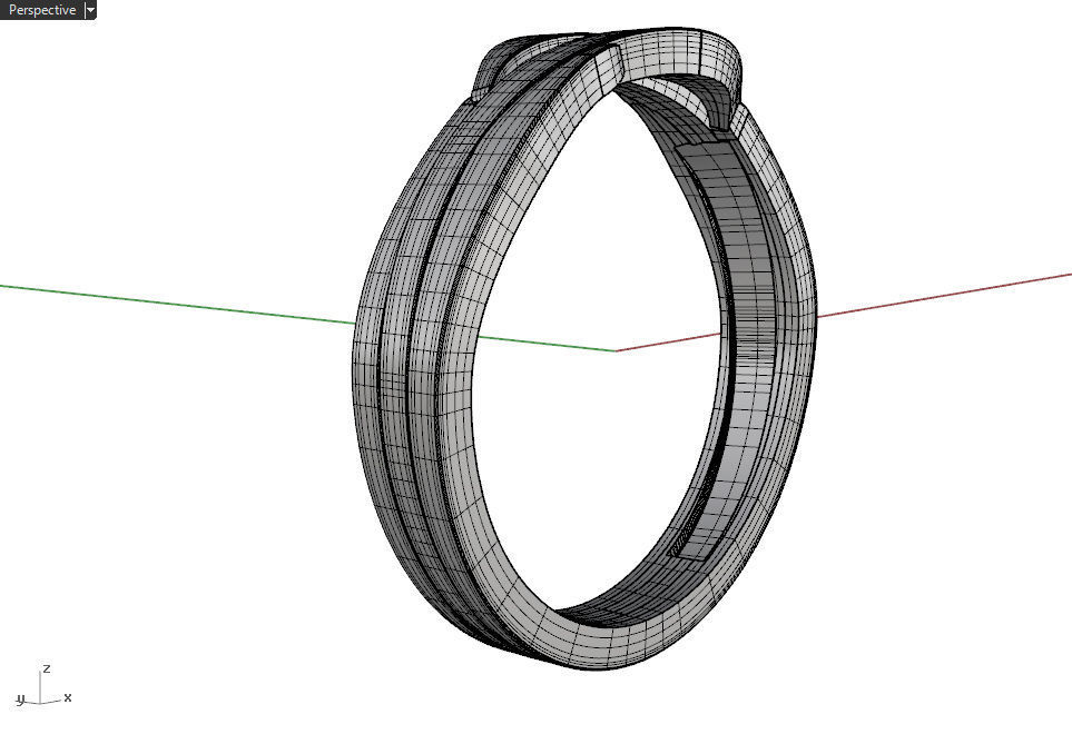 Wave bypass ring 3D model 3D printable | CGTrader
