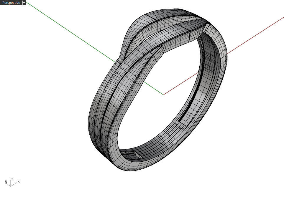 Wave bypass ring 3D model 3D printable | CGTrader