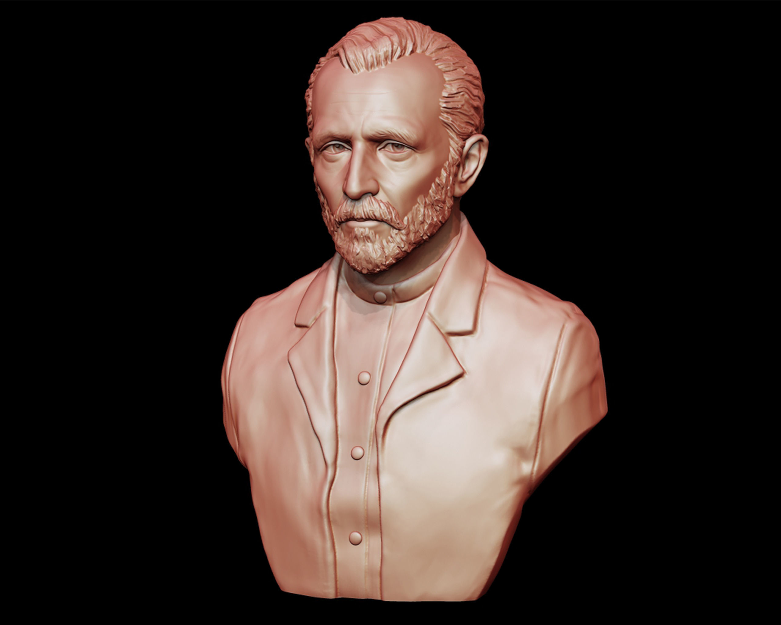 Vincent van Gogh bust sculpture 3D model 3D printable | CGTrader