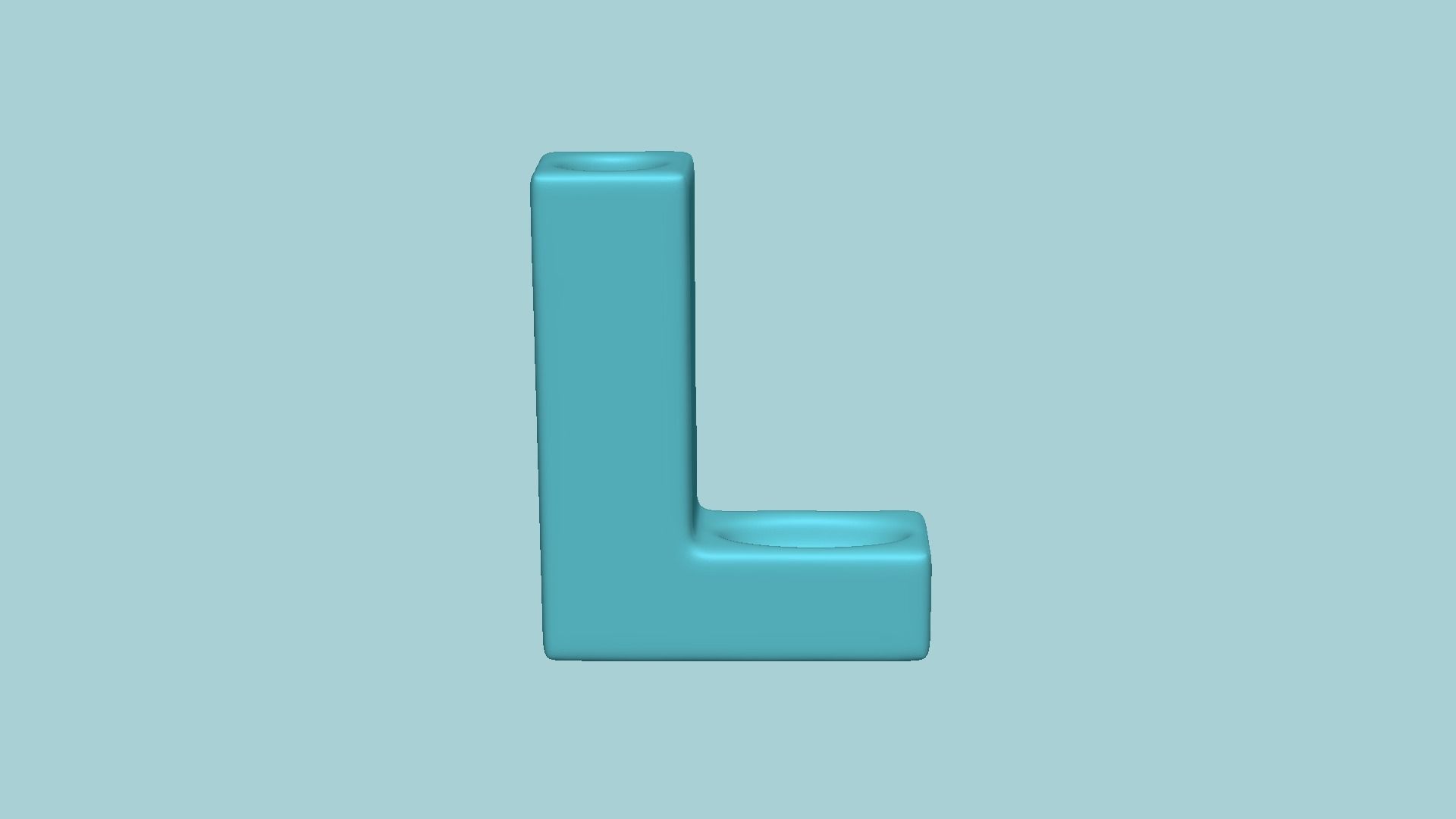 Vase L - Alphabet Vases Collection Letters - STL Printable 3D model 3D ...