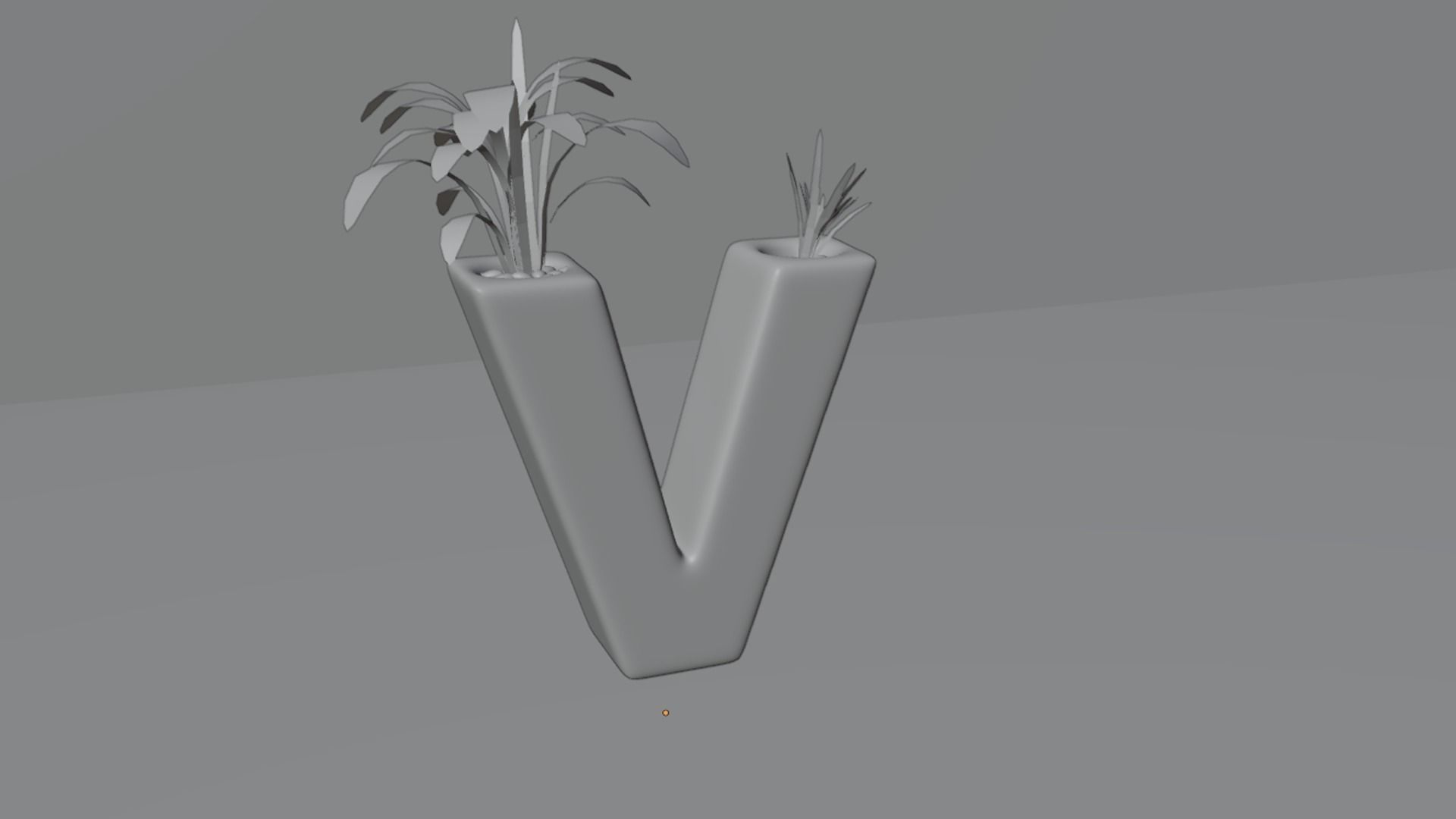 Vase V - Alphabet Vases Collection Letters - STL Printable 3D model 3D ...