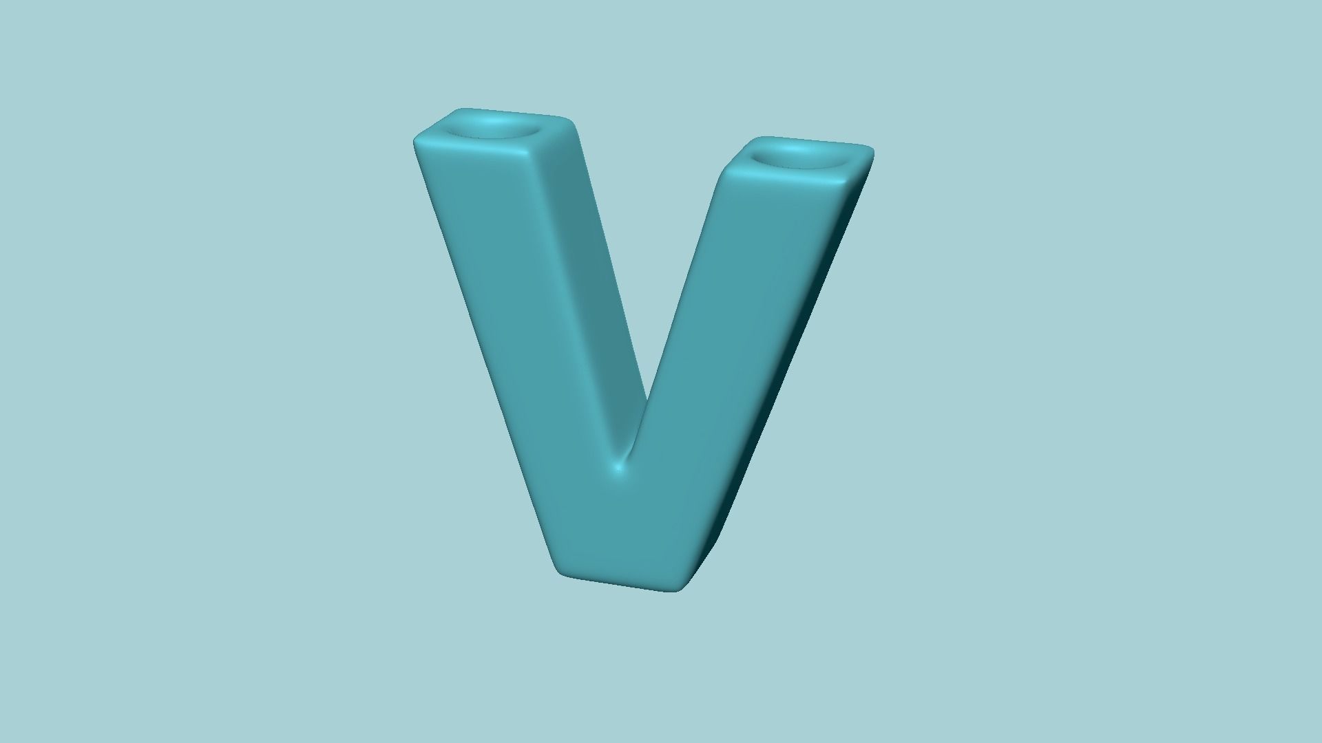 Vase V - Alphabet Vases Collection Letters - STL Printable 3D model 3D ...