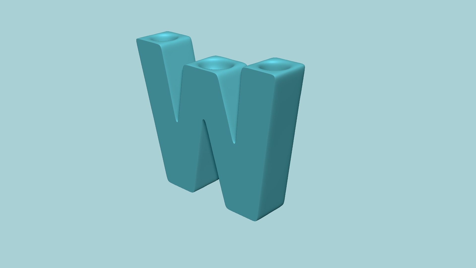 Vase W - Alphabet Vases Collection Letters - STL Printable 3D model 3D ...