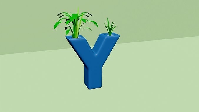 Vase Y - Alphabet Vases Collection Letters - STL Printable 3D model 3D ...