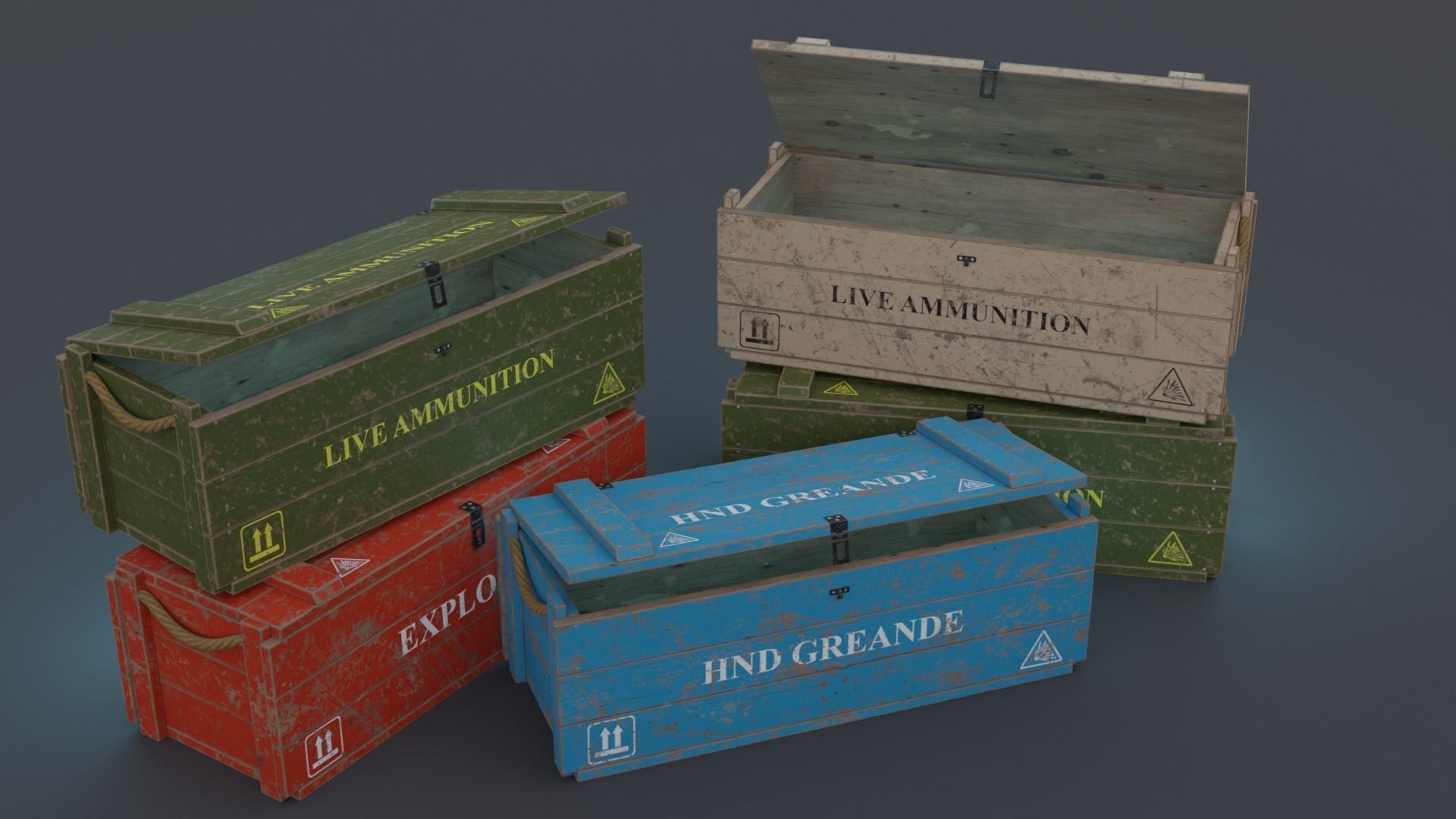 3D model Military Crate 4 3D model VR / AR / low-poly | CGTrader