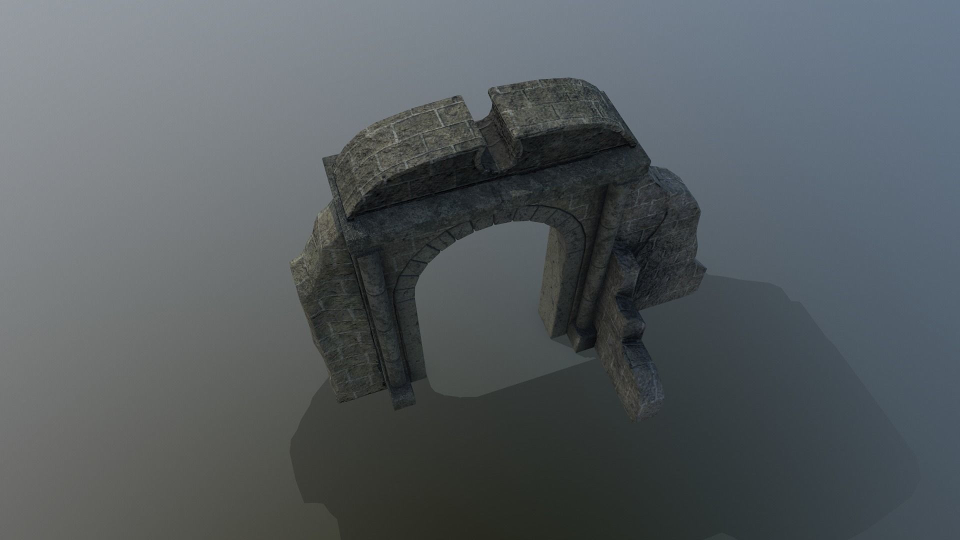 3D model Ruined medieval gate VR / AR / low-poly | CGTrader