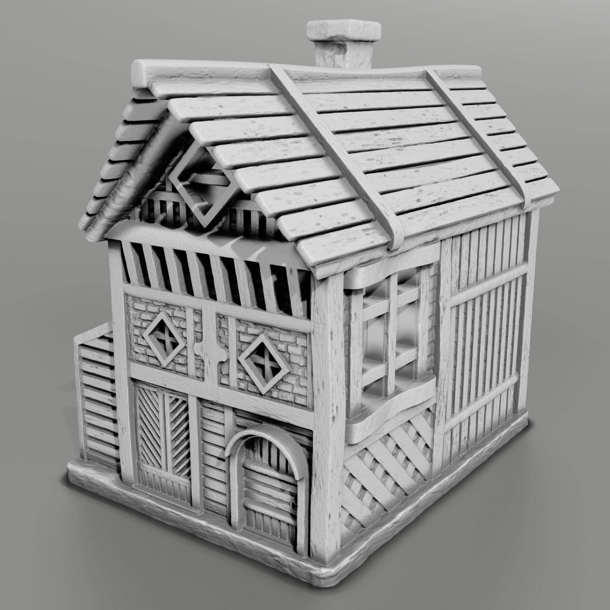medieval house 3D model 3D printable | CGTrader