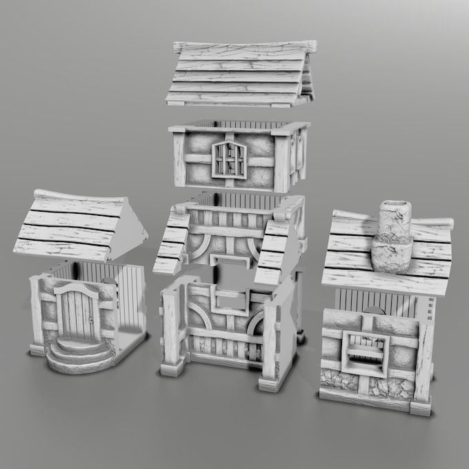 medieval house 3D model 3D printable | CGTrader
