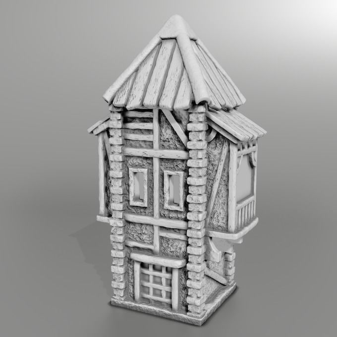 medieval house 3D model 3D printable | CGTrader