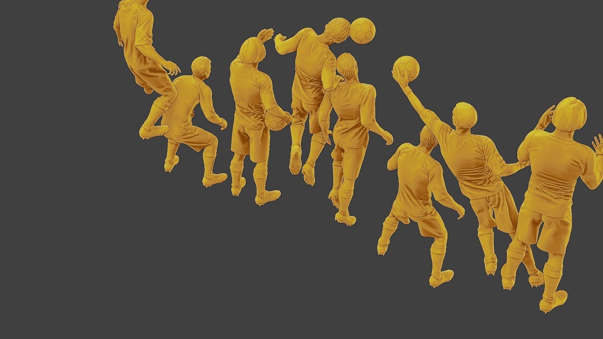 Soccer Players SP Pack 4 3D Model Collection | CGTrader