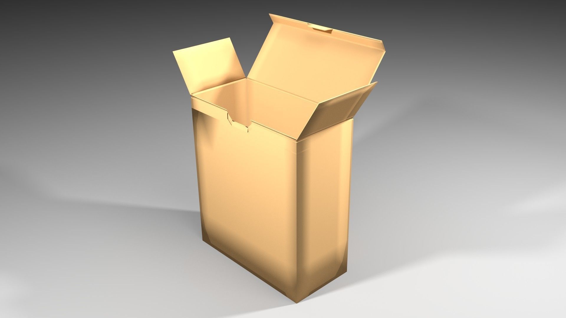 Cardboard Box - Rectangular High 3D model | CGTrader
