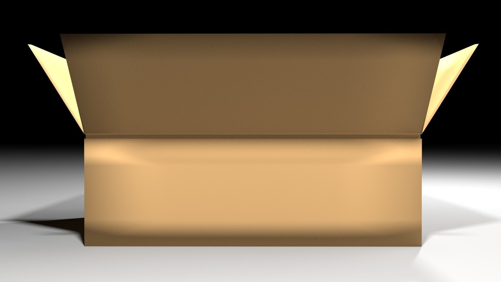 Cardboard Box - Rectangular Low 3D model | CGTrader