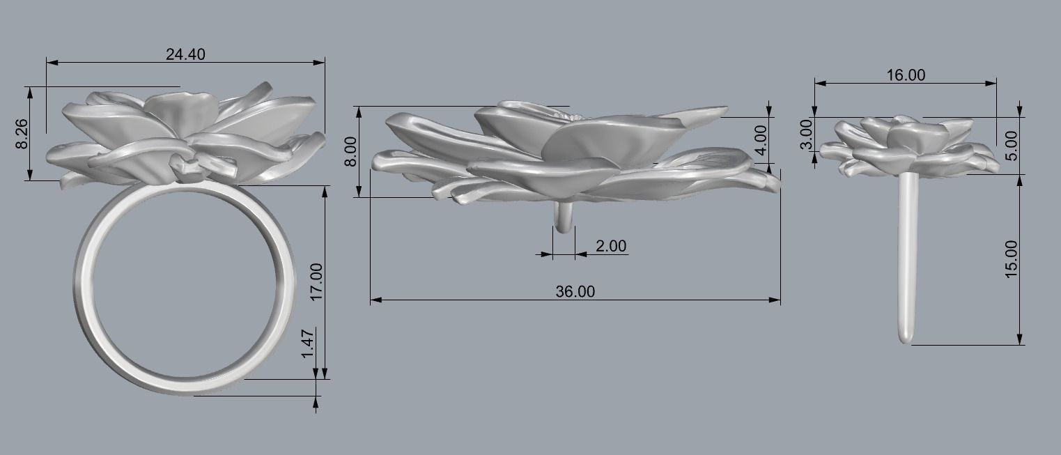 Lotus Flower Set 3D model 3D printable | CGTrader
