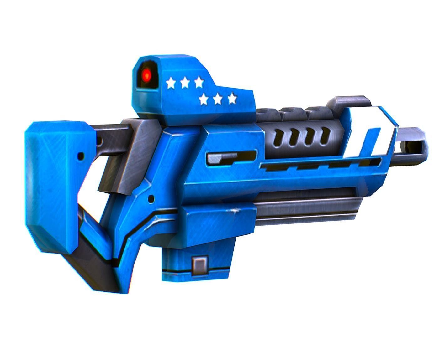 3D model LowPoly Sci-Fi Cartoon Assault Rifle Future VR / AR / low-poly ...