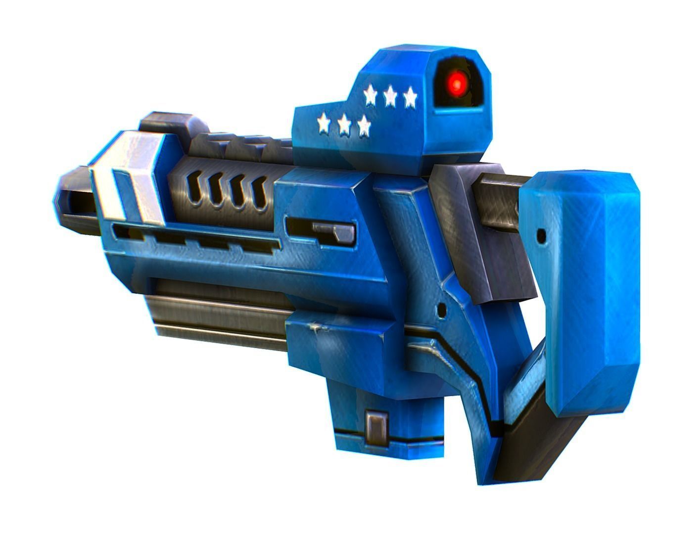 3D model LowPoly Sci-Fi Cartoon Assault Rifle Future VR / AR / low-poly ...