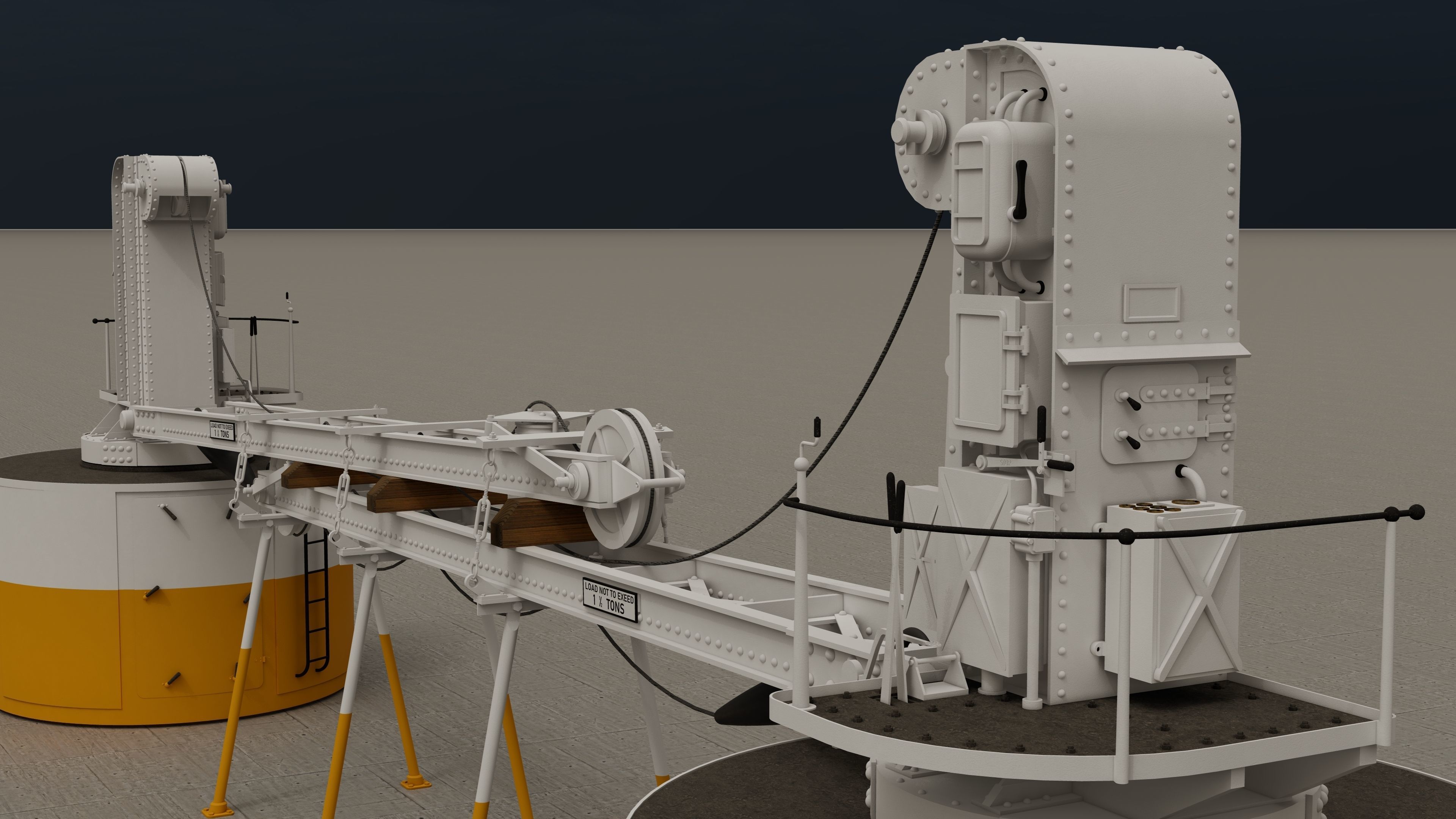 Olympic Class Electric Cranes - RMS Titanic - RMS Olympic 3D model ...