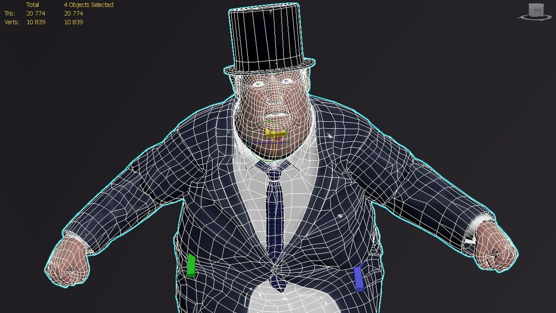 3D model Big Obese Boss VR / AR / low-poly | CGTrader