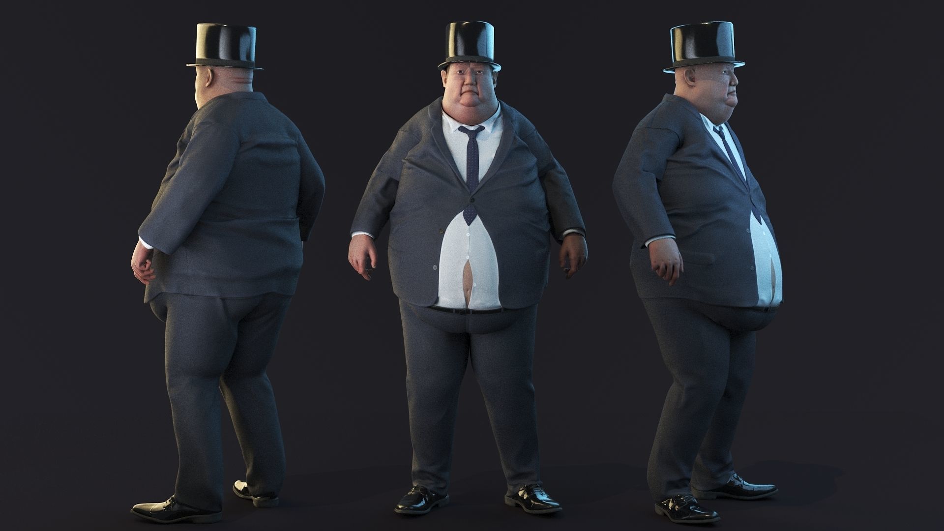 3D model Big Obese Boss VR / AR / low-poly | CGTrader