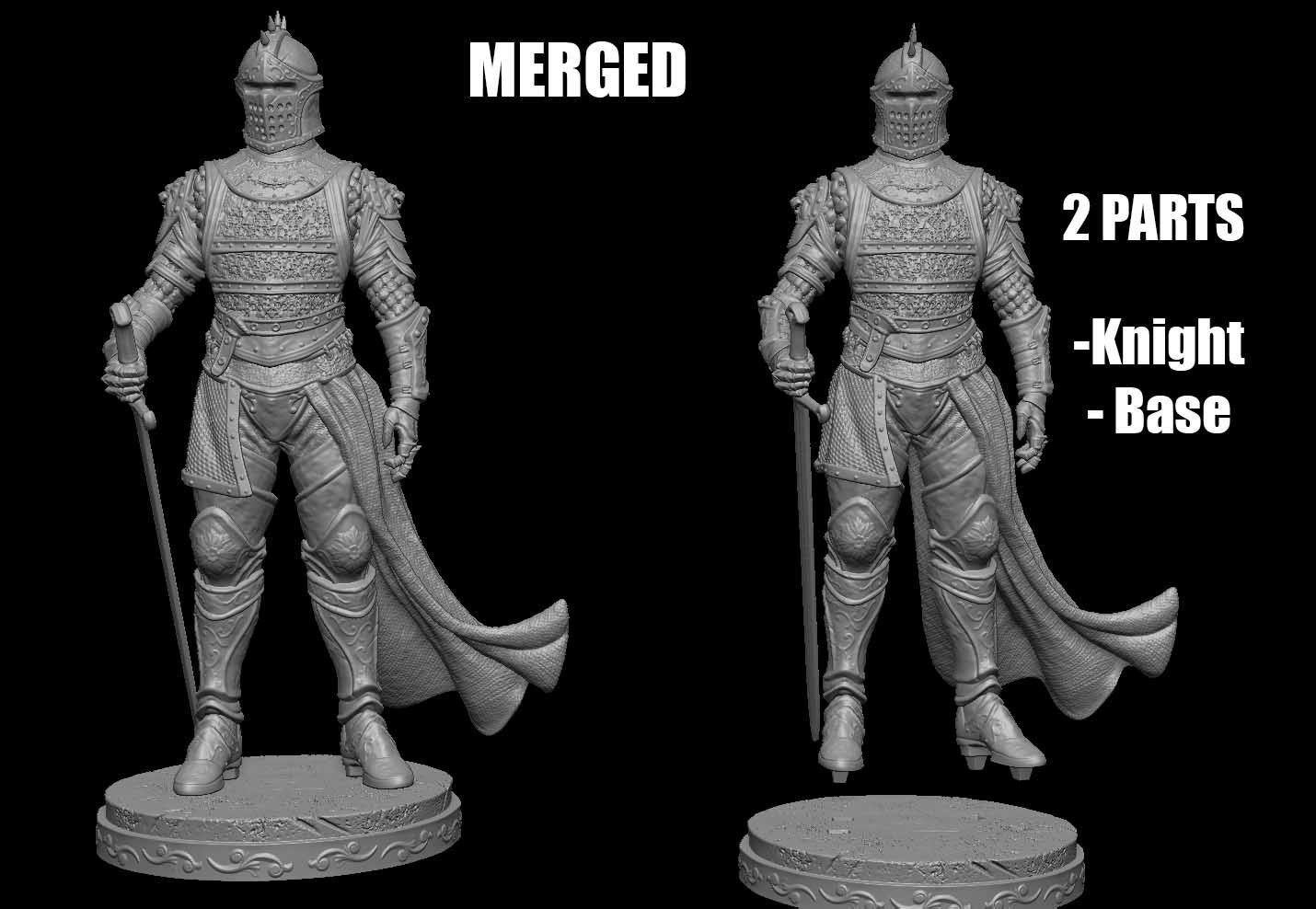 Warrior Knight 3D model 3D printable | CGTrader