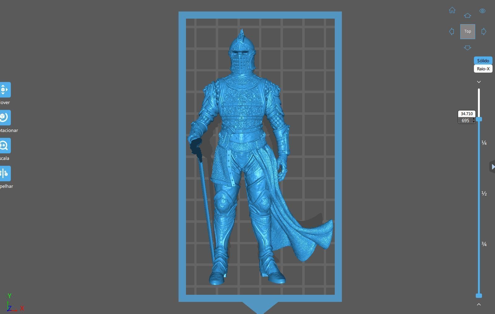 Warrior Knight 3D model 3D printable | CGTrader
