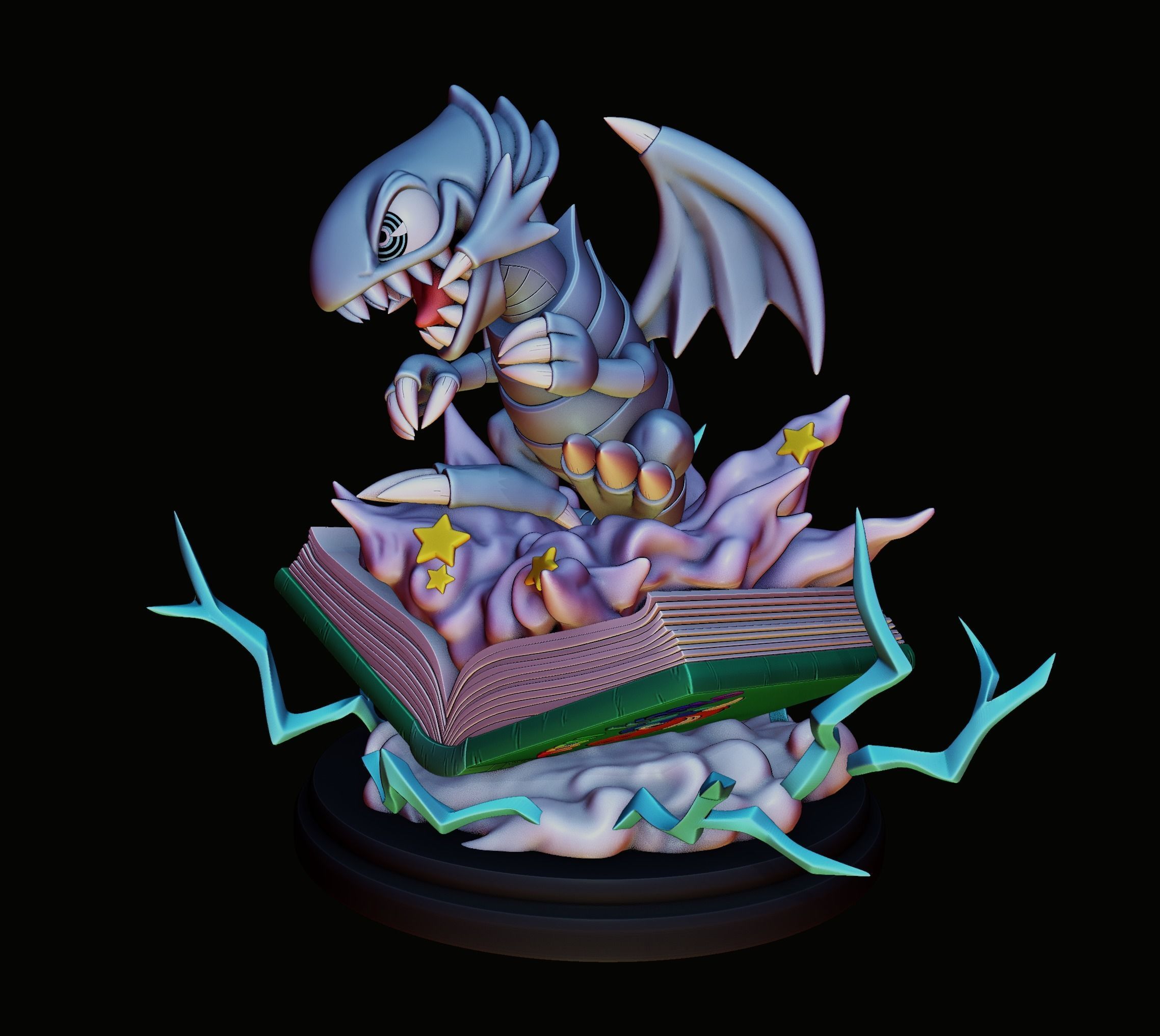 blue-eyes toon dragon figure - yugioh 3D model 3D printable | CGTrader