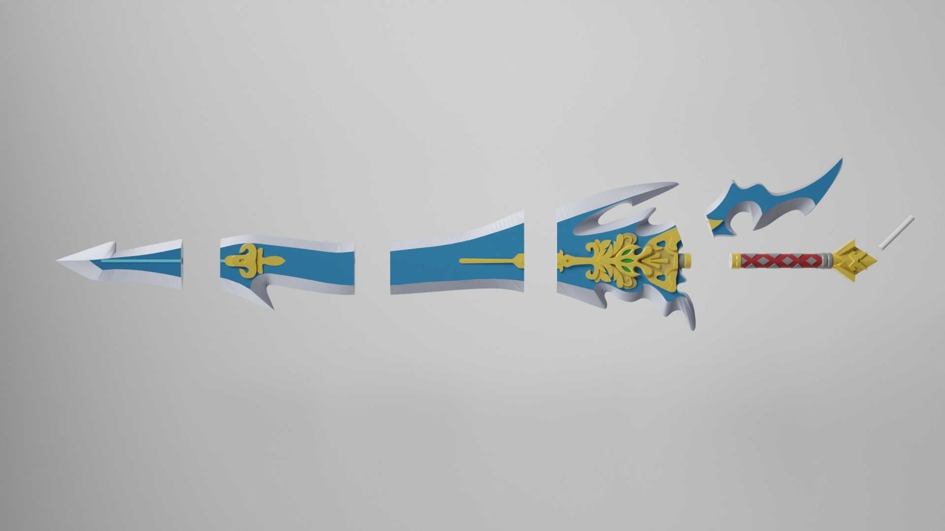 FINAL FANTASY X - Tidus Celestial Weapon - Caladbolg 3D model 3D ...