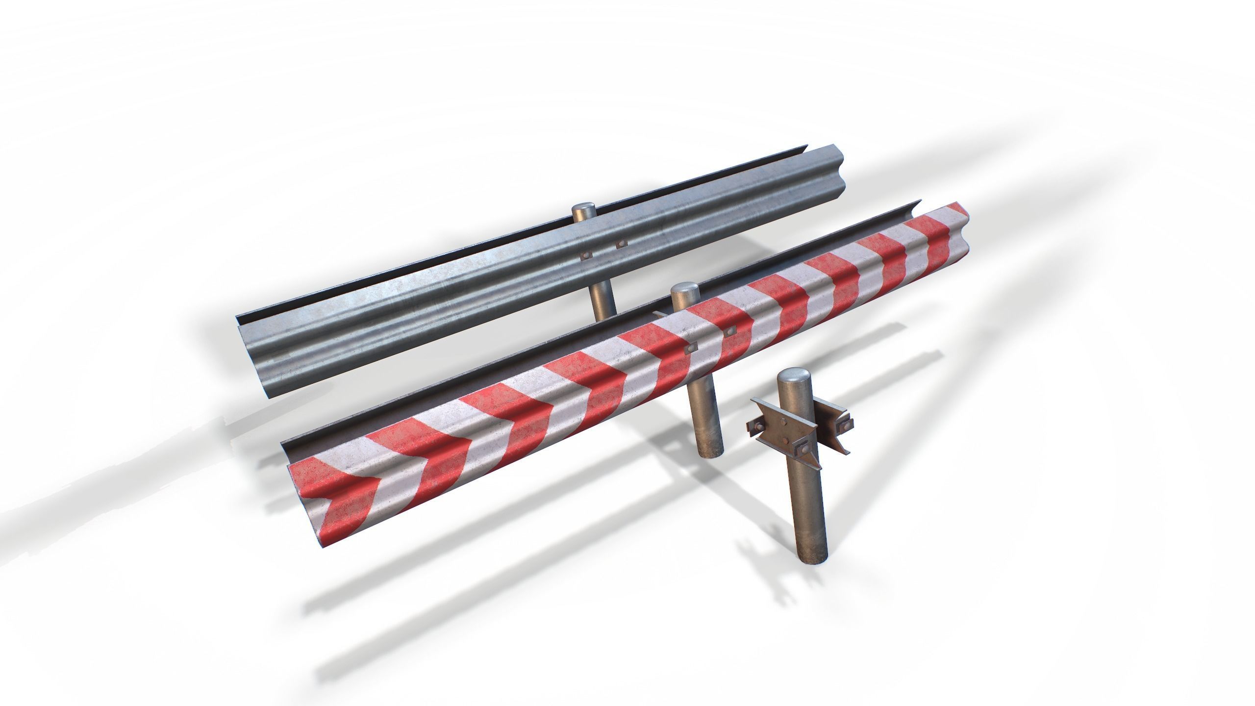 3D model Modular Highway Fencing VR / AR / low-poly | CGTrader