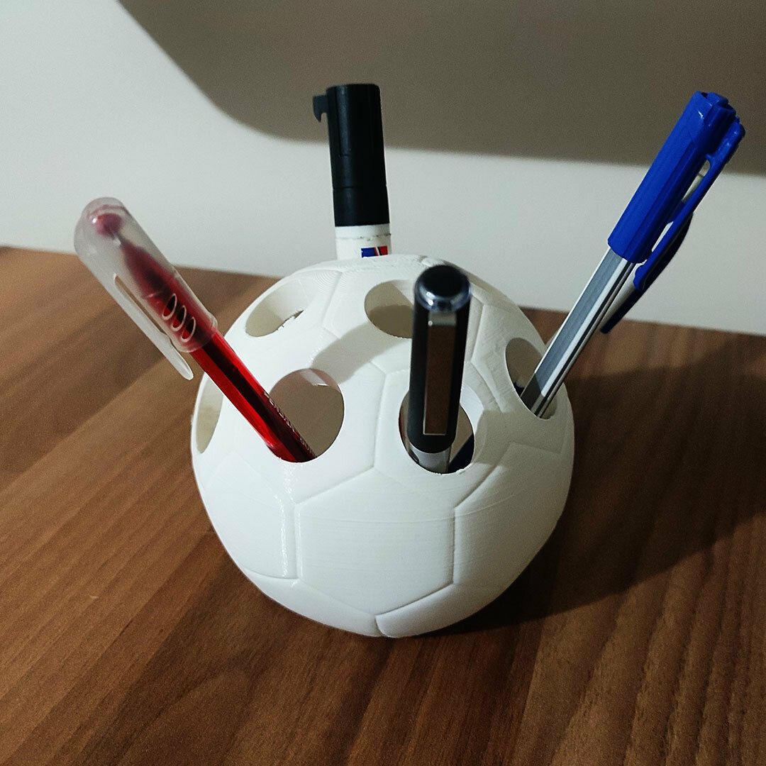 SOCCER BALL PEN HOLDER 3D model 3D printable | CGTrader