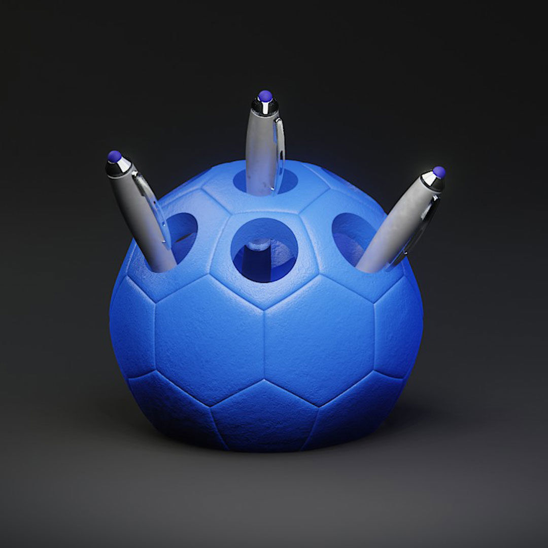 SOCCER BALL PEN HOLDER 3D model 3D printable | CGTrader