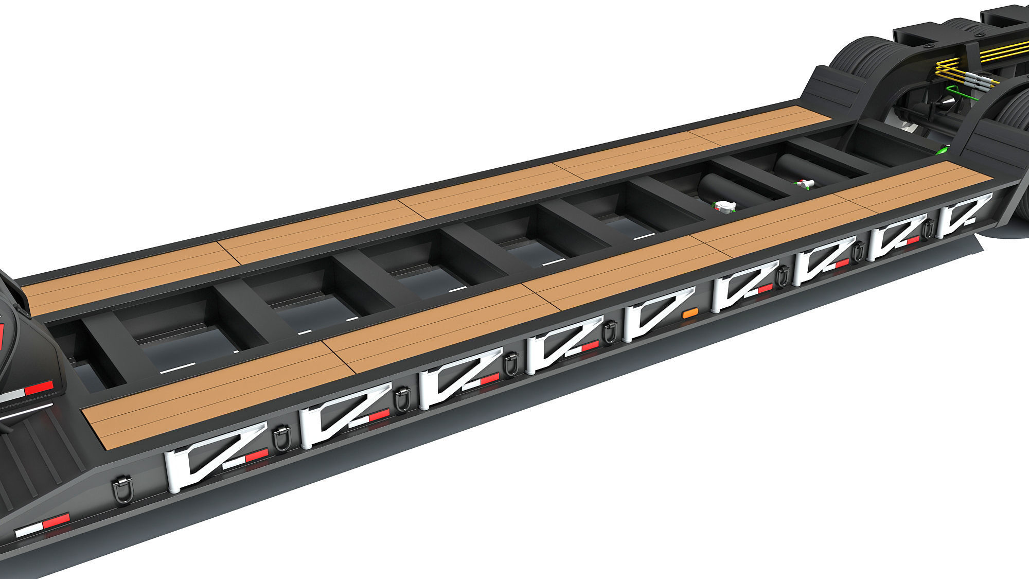 Low Loader Platform Trailer 3D model | CGTrader