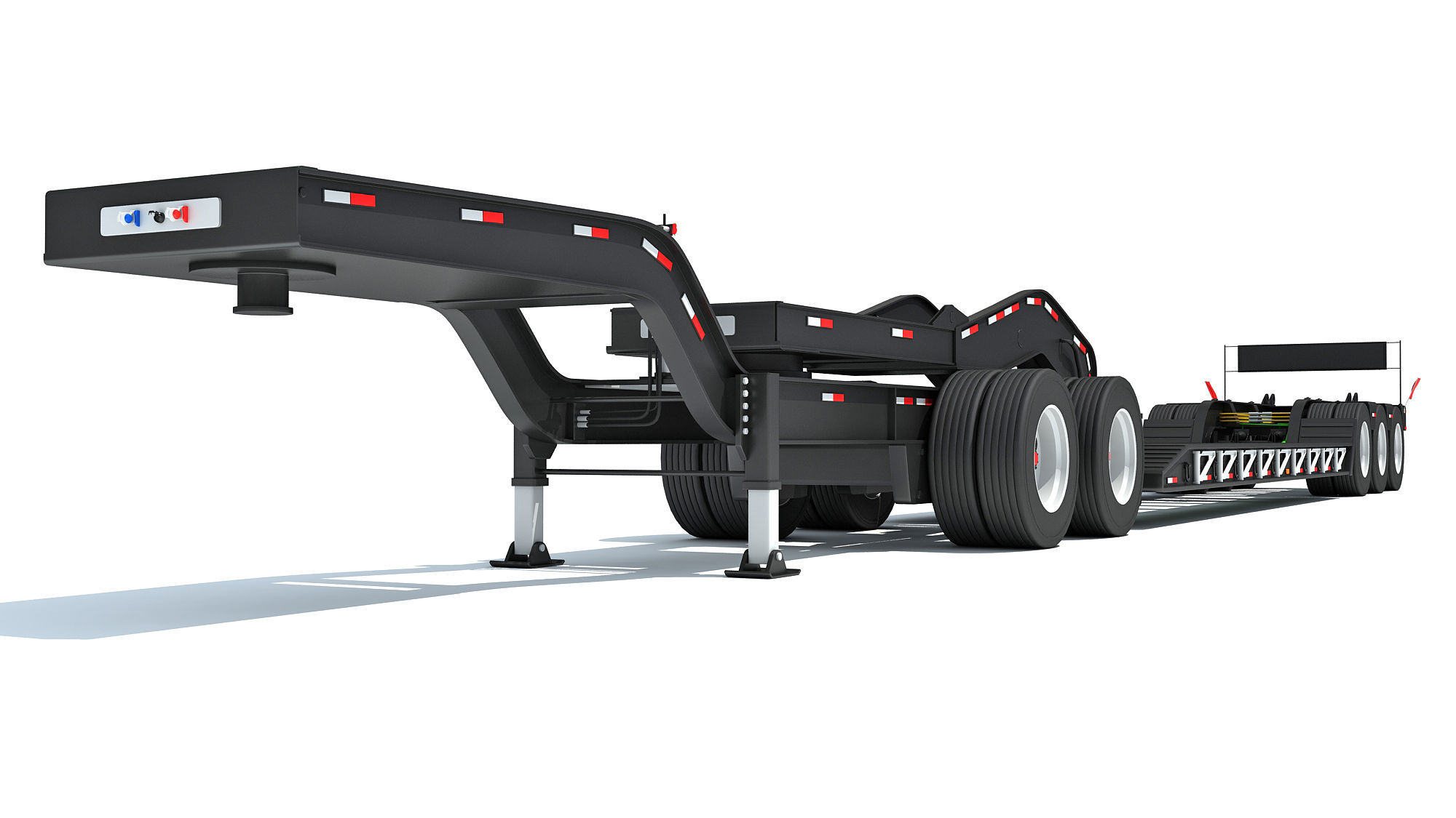 Low Loader Platform Trailer 3D model | CGTrader