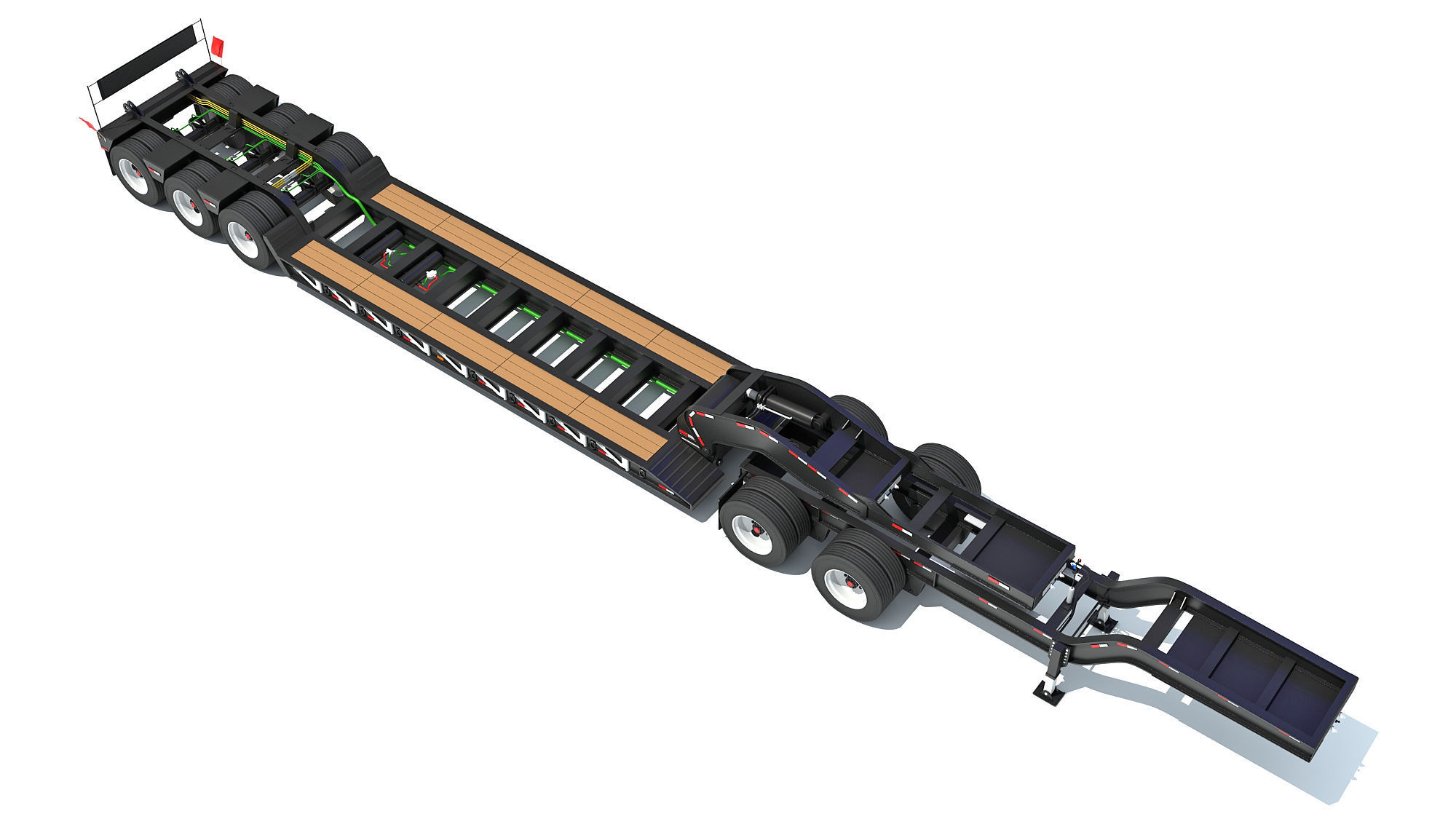 Low Loader Platform Trailer 3D model | CGTrader