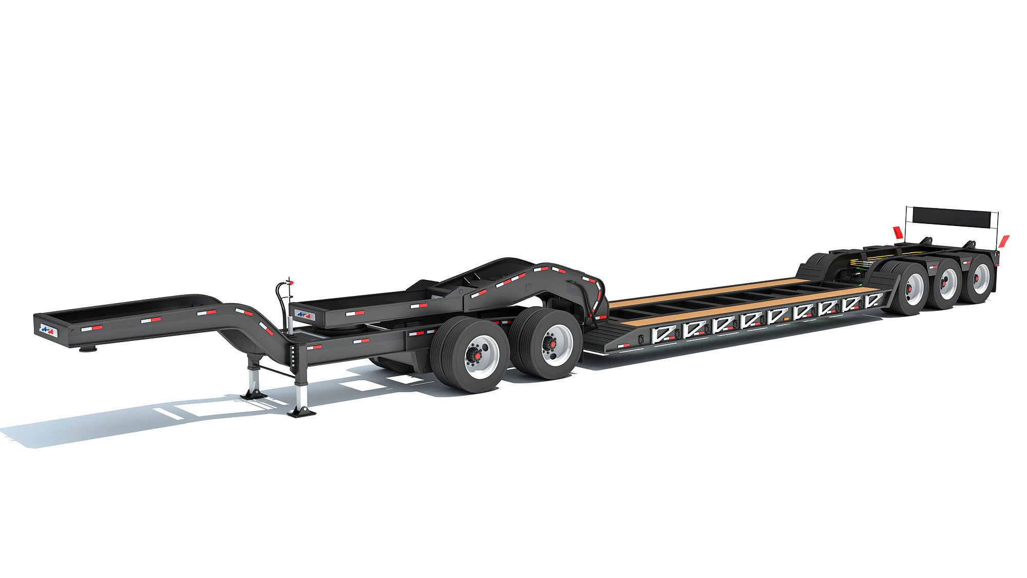 Low Loader Platform Trailer 3D model | CGTrader