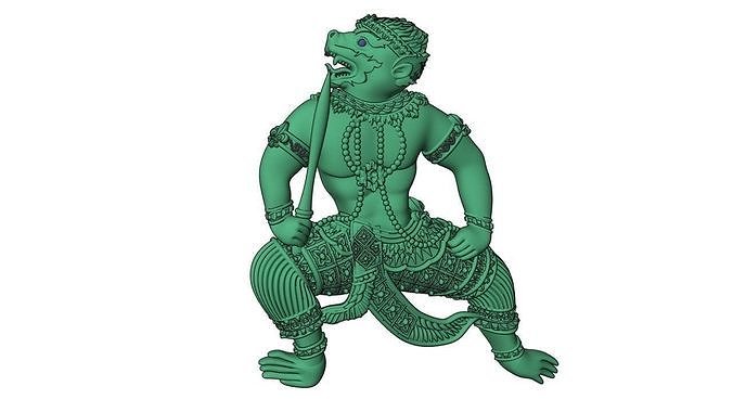 pendant Hanuman 3D model 3D printable | CGTrader