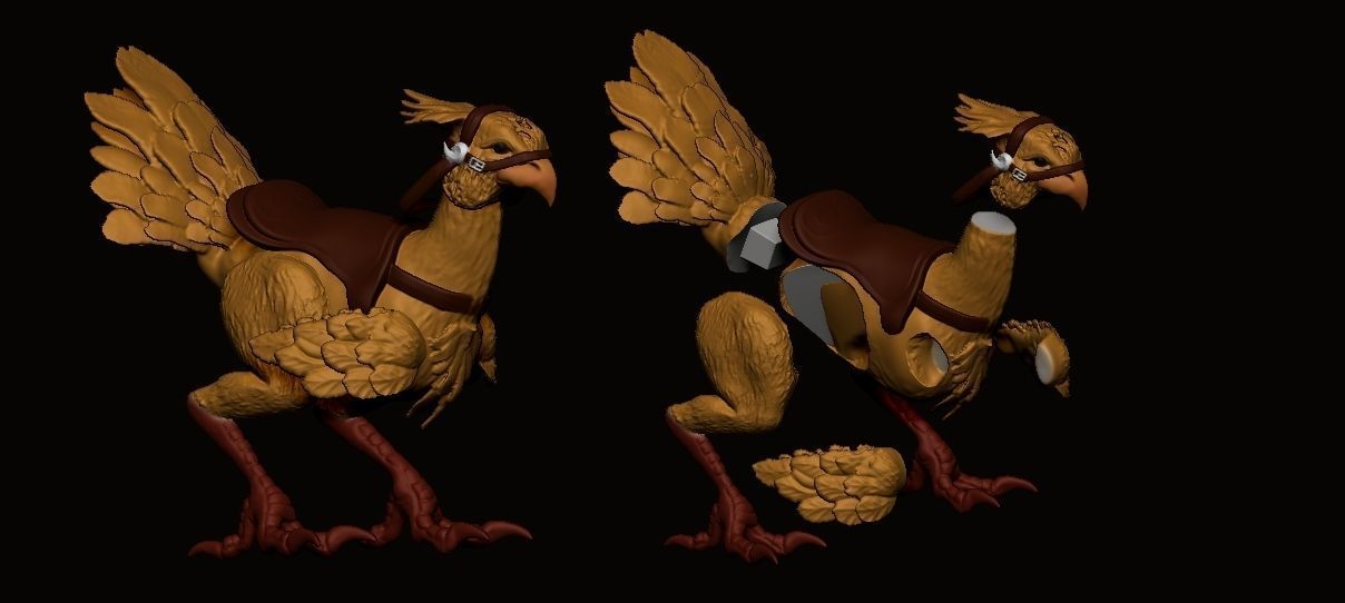 Chocobo Final Fantasy 7 3D model 3D printable | CGTrader
