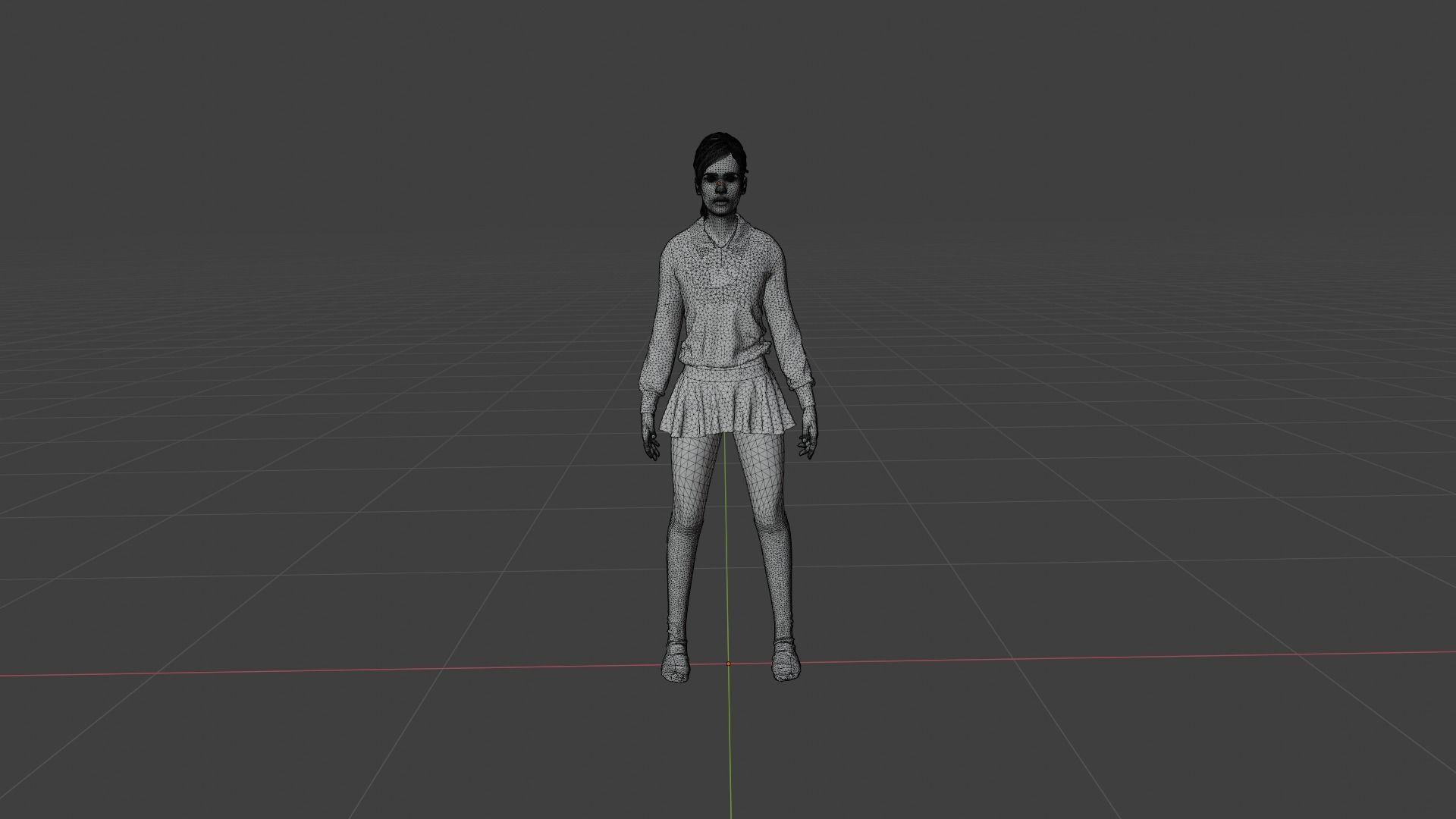 3D model High School Girl VR / AR / low-poly | CGTrader